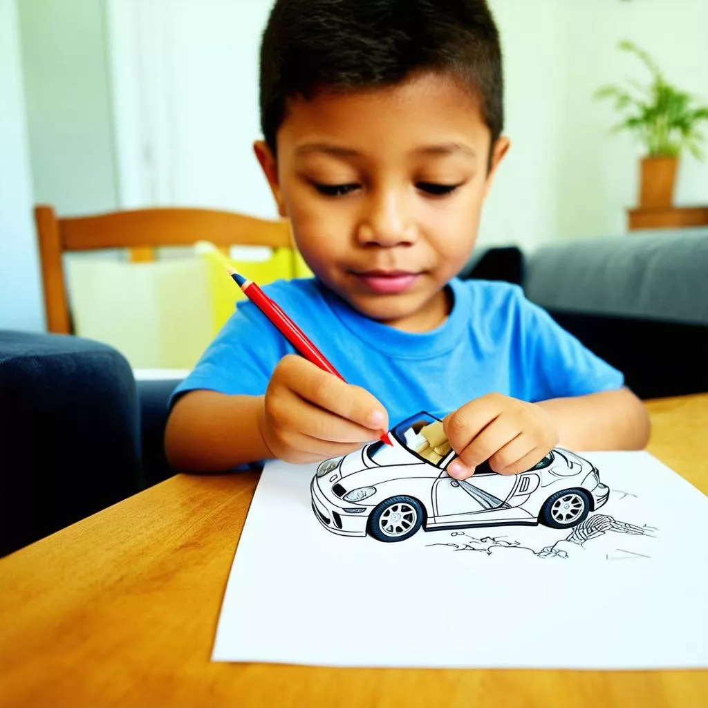 In Tranh Tô Màu Ô Tô: Bật Mí Bí Mật Giúp Bé Phát Triển Tư Duy - XE TẢI HÀ NỘI